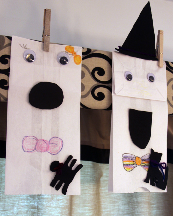 Paper Bag Halloween Ghosts Craft – A Spotted Pony
