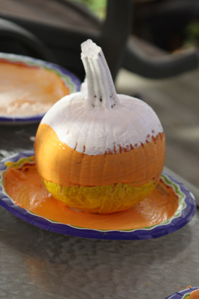 Candy Corn Painted Pumpkins – A Spotted Pony