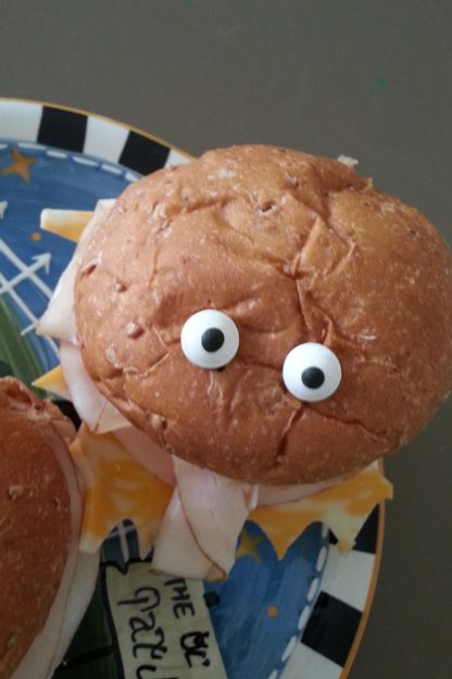 Silly Monster Sandwich – Halloween Lunch – A Spotted Pony